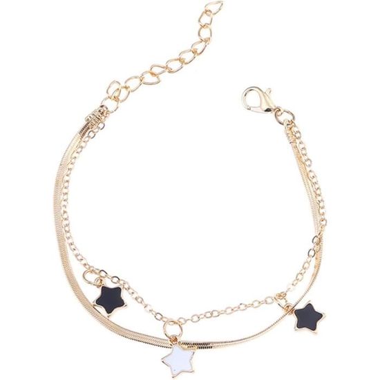 Élégant Collier Ou Bracelet Étoile De Mer Et Coquillage Double Couche ...