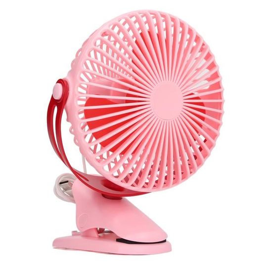 FAN-Ventilateur de bureau solaire (rose)Airshi Petit Clip Sur Le ...