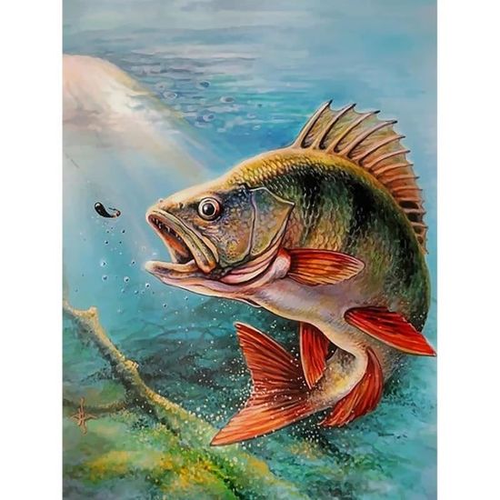 5D Diamond Painting Poisson Kit - Diy Broderie Diamant Animauxpour ...