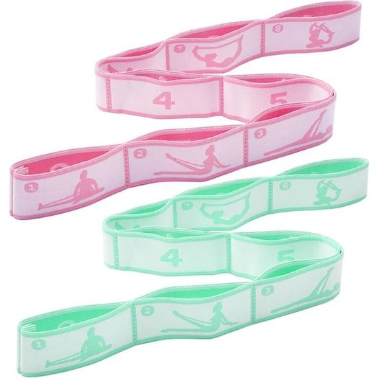 Yoga Stretch Bandes Avec 8 Anneaux Bande D'Étirement De Yoga Sangle D ...