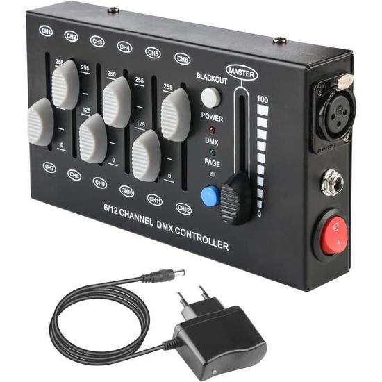 Dmx Dimmer Contrôleur Dmx 512 Console Dmx 12 Canaux, Mini Table Dmx ...