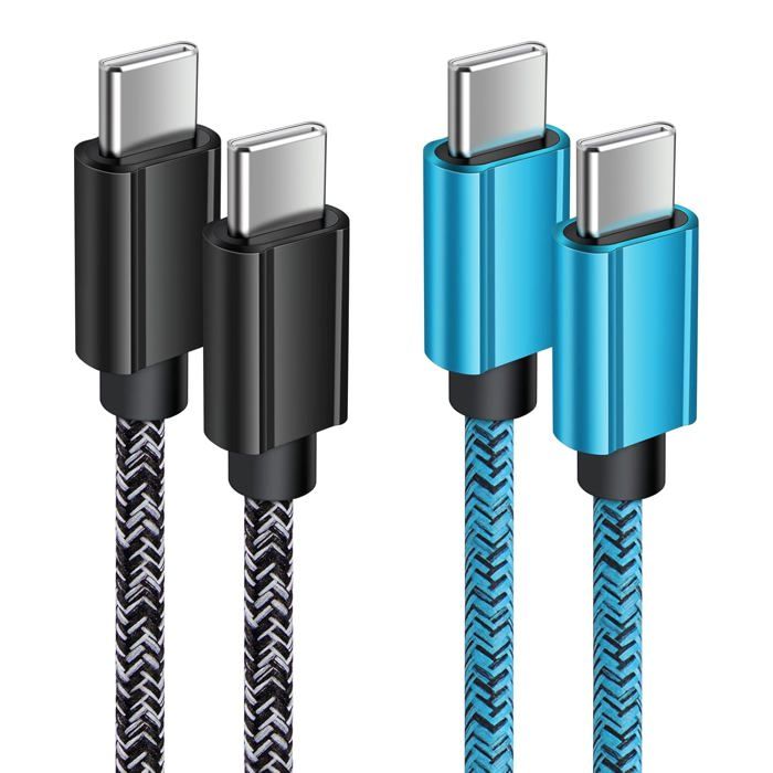 Câble De Charge Usb C Vers Usb C, 2 Pièces 1,8 M Type C Pd Câble De ...