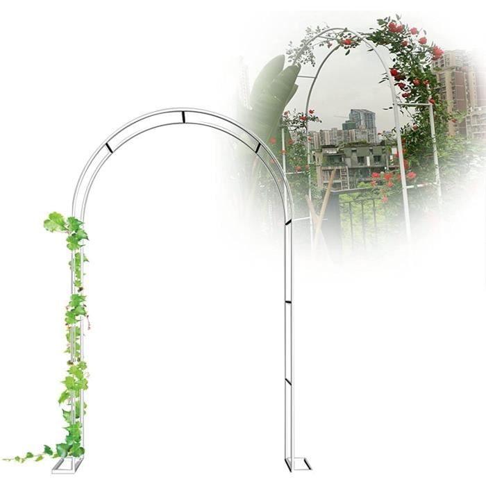 L120-140-180-200-350cm Arche de Jardin Solide 19mm Tuyaux en Acier avec Base Arceau a Rosiers ...