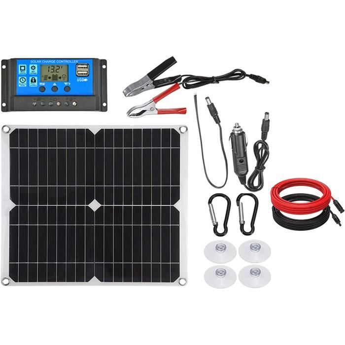 100W 20V Système Solaire kit Panneau Solaire Flexible Monocristallin Cellule Module câble d ...