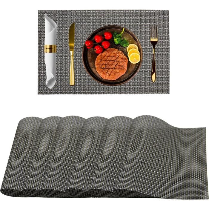 Set De Table,Lot De 6 Sets De Table En Pvc,Tressé Set De Table ...