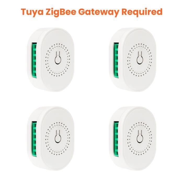 PC blanc-4 - Tuya Smart ZigBee 3.0 16A Mini BRICOLAGE Commutateur Relais Disjoncteur Avec ou ...