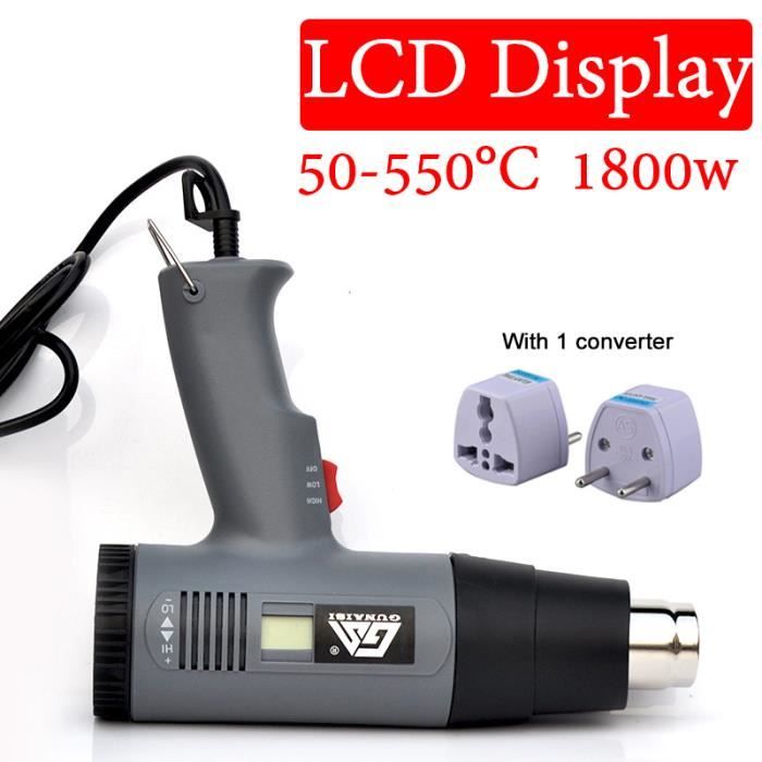 Affichage LCD-220V - Pistolet Thermique 2000w Lcd-sans Lcd, Température ...