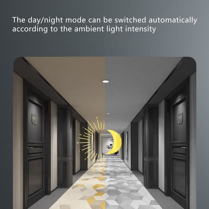 Caméra de sonnette fil - DIOCHE - Surveillance en temps réel - Nocturne ...