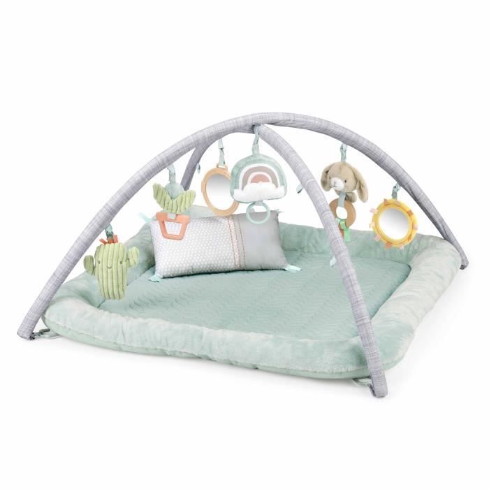 INGENUITY Tapis d'éveil au sol bébé Calm Spring Extra moelleux 6 jouets ...