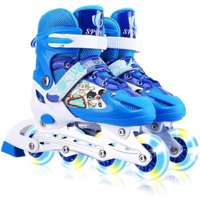 Rollers en ligne pour enfant ados confortable avec roues taille rollers ...