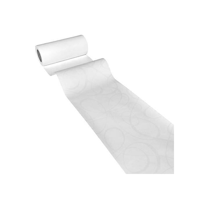 JUNOPAX Chemin de Table 50m x 0,20m de Papier, Loop-Blanc, étanche ...