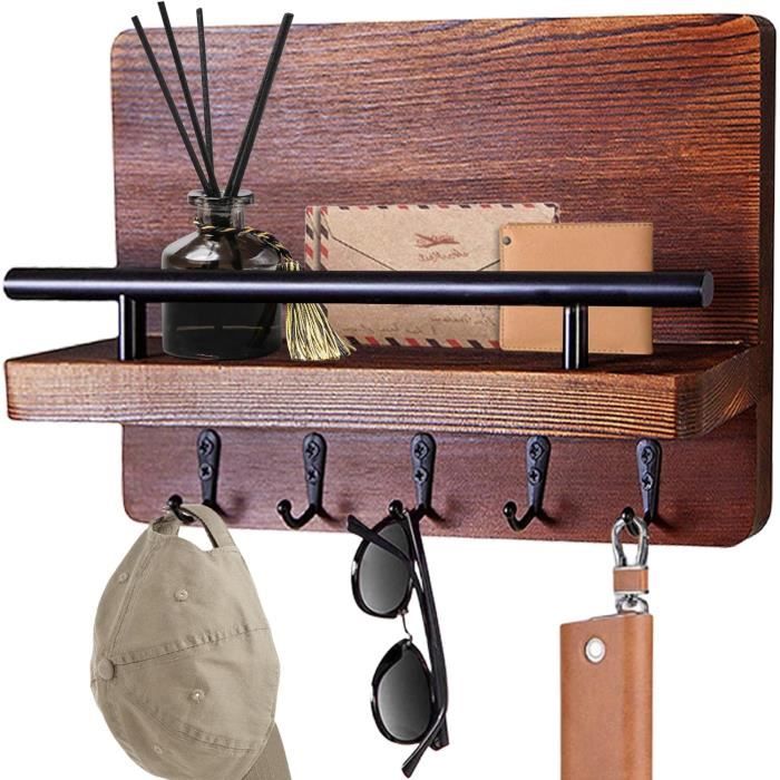 Porte Clef Mural, Porte-Clés Mural eois avec 5 Crochets, Porte Clé ...