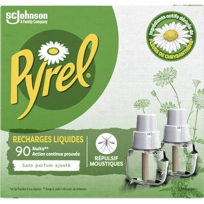 Pyrel Recharges Pour Diffuseur Électrique Anti Moustiques Liquide, 90 ...