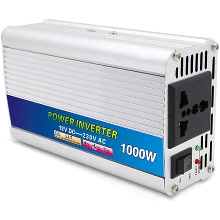 Onduleurs Solaires Onduleur De Puissance Solaire De Pic 1000W 1 2V - 24V 220V Usb Convertisseur ...