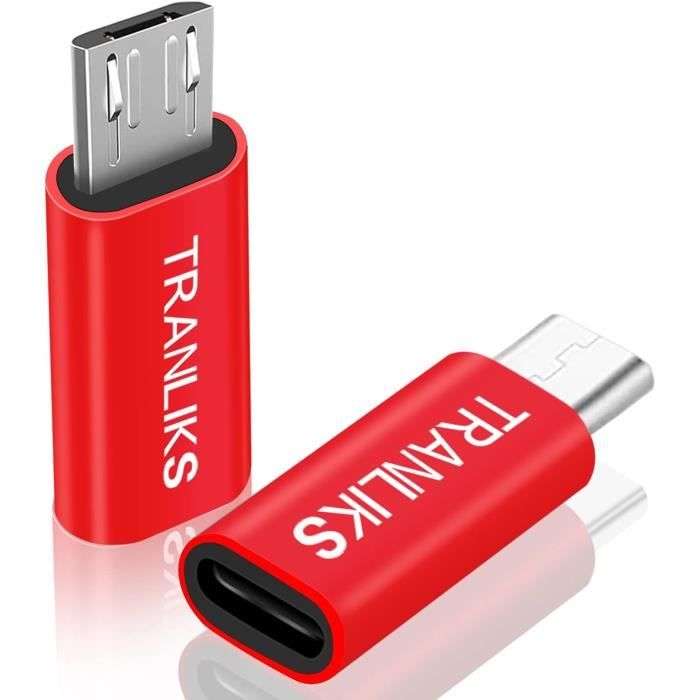 Adaptateur Micro Usb Vers Lightning, Lot De 2 Adaptateurs Lightning ...