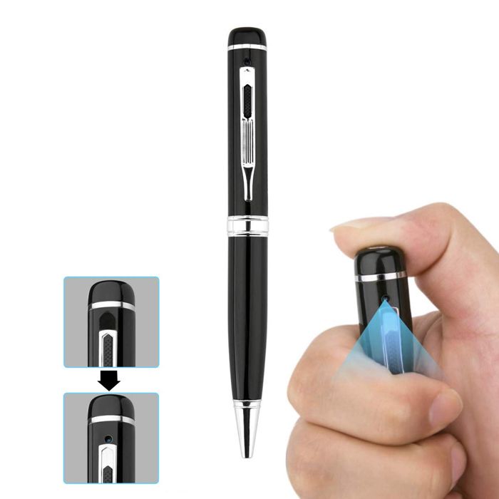 Stylo Caméra Espion Full HD 1080P Détection de Mouvement Dictaphone ...