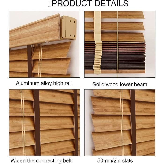 Stores Vénitiens En Bois Massif - For Intérieur Et Extérieur - 50x180cm ...