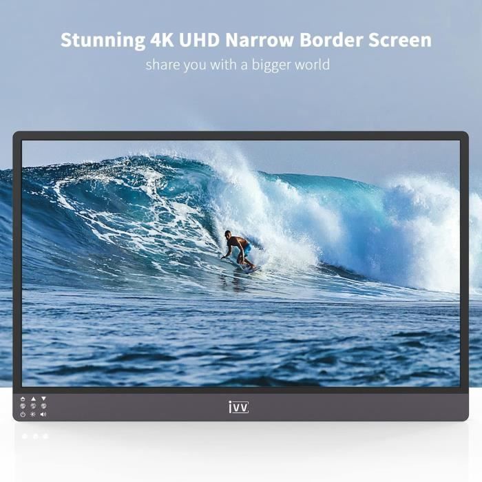 Moniteur Portable 4K,13,3 Pouces,Ecran Pc Portable De 3840×2160 Uhd,Usb ...