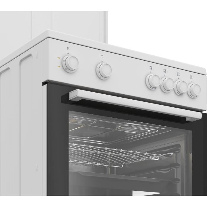 Cuisinière mixte - BEKO - FBS63121WD - 73L - 4 feux (3 foyers gaz + 1 ...