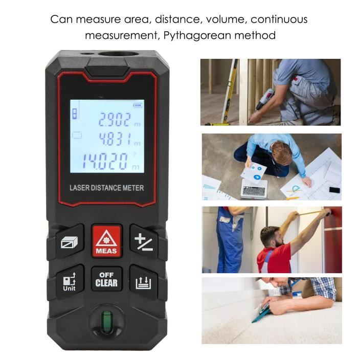 SALALIS Mesure au laser RICHMETERS Mètre de Mesure de Distance Laser ± ...