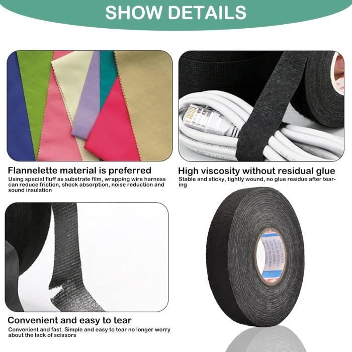 Ruban Adhésif Isolant 19Mm X 25M, Ruban Électrique Ruban Chauffant Fil ...