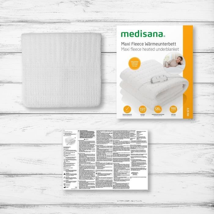 Surmatelas chauffant extra moelleux en polaire - MEDISANA - HU 672 ...