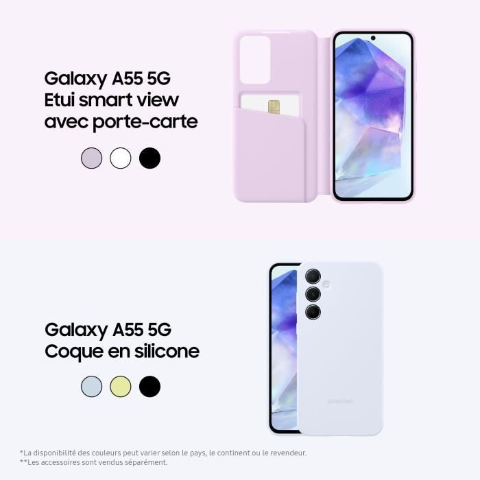 Samsung Galaxy A55 Smartphone 256 Go 5G Lilas - Cdiscount Téléphonie