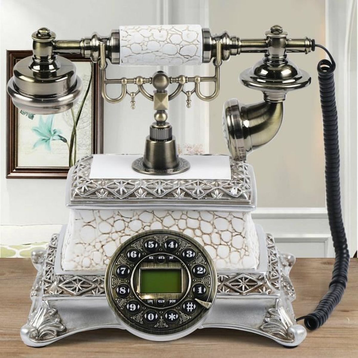 Rétro Téléphone Fixe Classique Vintage FSK / DTMF Maison Téléphone ...