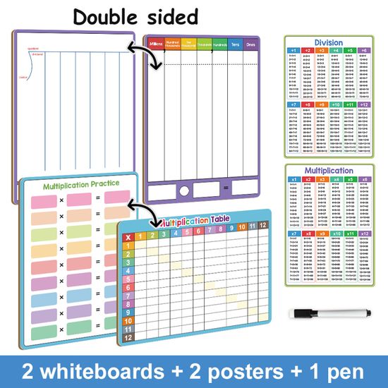 Jeu d'apprentissage,Tableau blanc de multiplication et de division ...