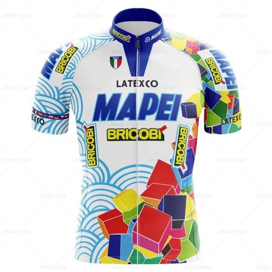 MAPEI nights-Ensemble de cyclisme rétro pour homme, maillot de vélo ...