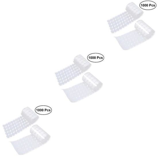 Chuntin-3000 PCS 10mm Diamètre rond rond ruban collant Crochet boucle ...