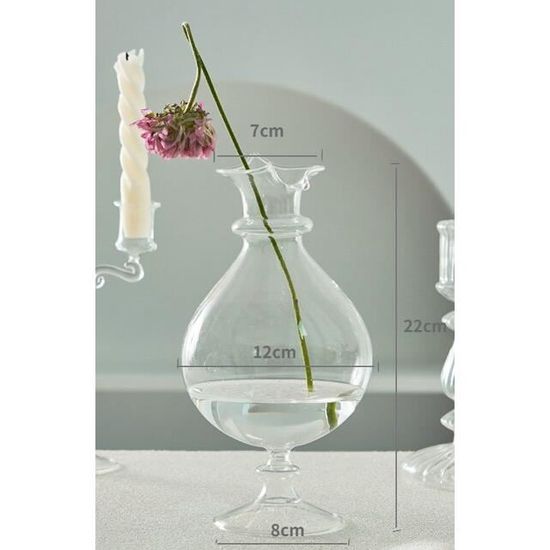 VASE,H--Vase à boule Transparent, décoration de maison moderne ...