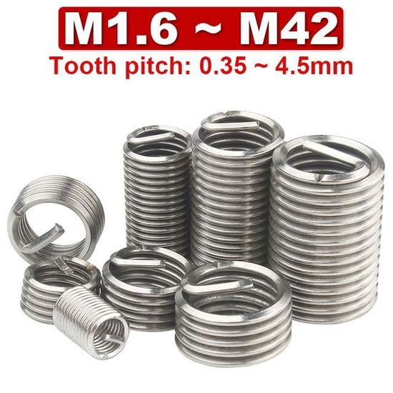 VIS,M2x0.4 (50Pcs)-D1--Manchon à dent de vis en acier inoxydable 304 ...