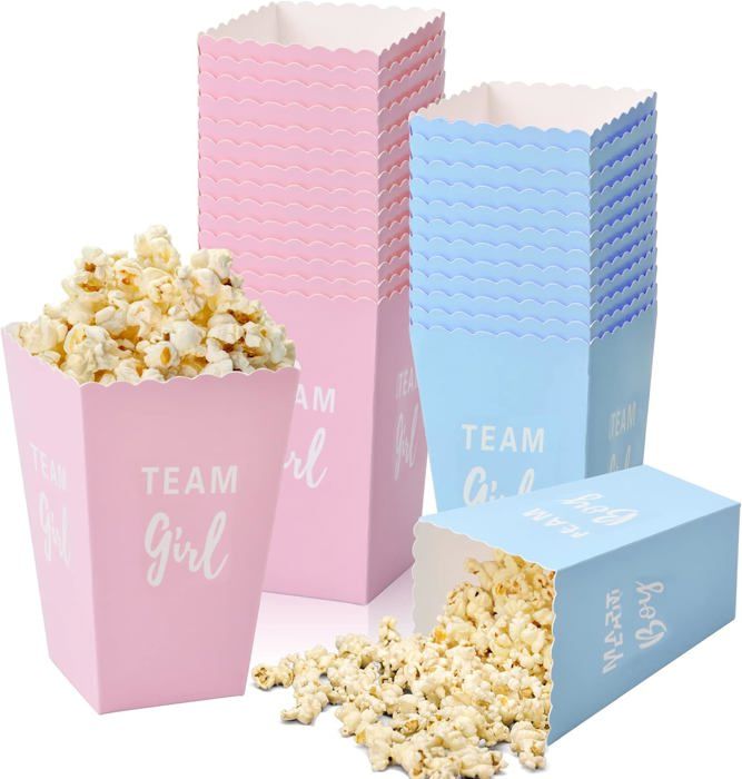 50 Pièces Boîtes De Popcorn, 11,5X7X5Cm Sacs De Pop-Corn En Papier ...