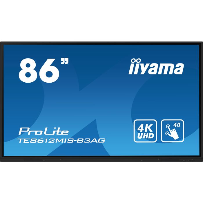 Écran interactif - IIYAMA - ProLite TE8612MIS-B3AG - 86 pouces - Résolution 3840x2160 - Tactile ...