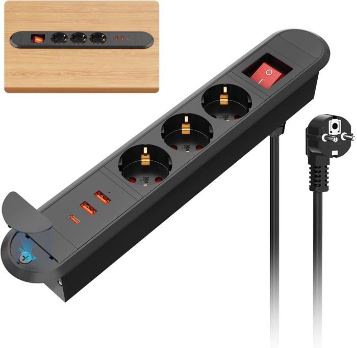 Prise Encastrable Plan De Travail Usb C Pd20W,Prise Encastrable De ...