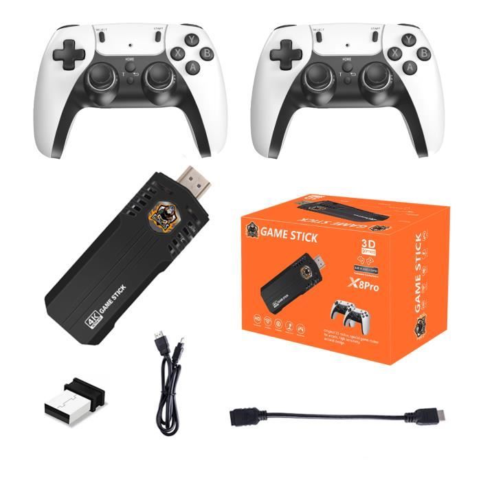 X8 Pro White 64G - Console de jeu vidéo rétro, manettes de jeu sans fil ...