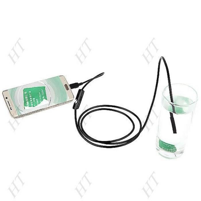 Endoscope fibroscope USB micro Usb mini camera etanche 1,3MP avec flash ...