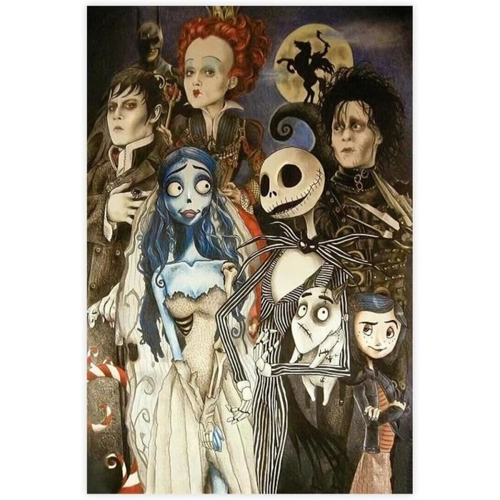 Poster Sur Toile Tim Burton Edward Avec Mains De Ciseaux - Décoration ...