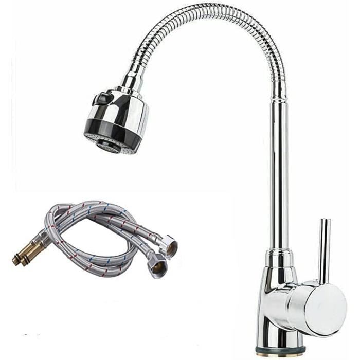 Robinet Extensible Avec 2 Modes D'Eau,Robinet Mitigeur Cuisine ...