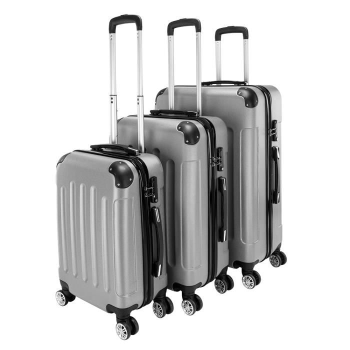 Set de valises - Valise trolley portable 3-en-1 - ABS - 20"/24"/28 ...