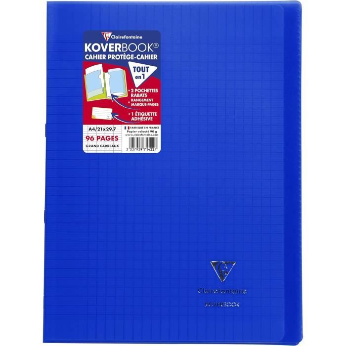 971422C Un Cahier Agrafé Koverbook Bleu Marine - A4 21X29,7 Cm 96 Pages ...
