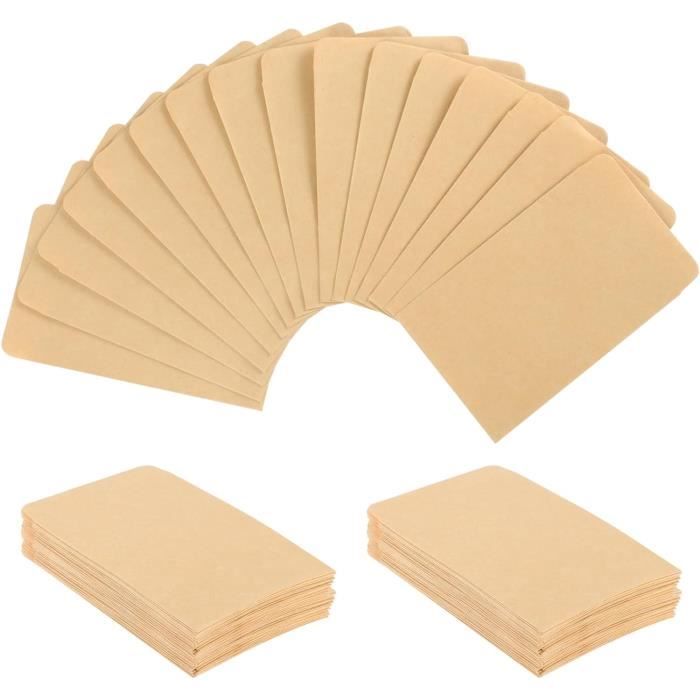 300 Pièces Petits Sachets Plats Marron, 6 X 10Cm Mini Pochette Carton ...