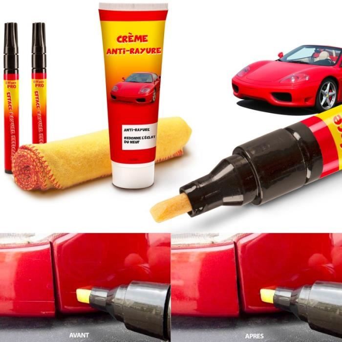 Kit 2 stylos et gel efface-rayures carrosserie auto - Cdiscount Auto