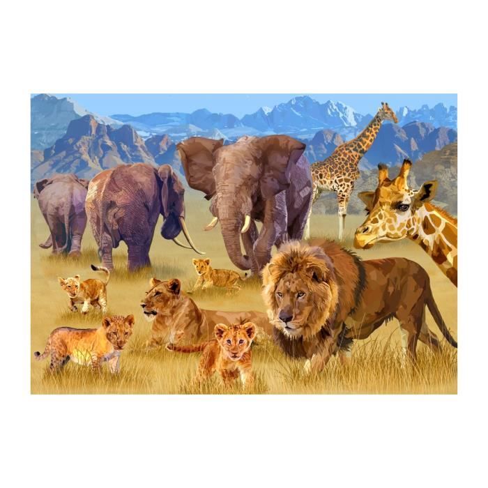Puzzle Animaux de la Savane - BLUEBIRD - 70419 - 1500 pièces ...