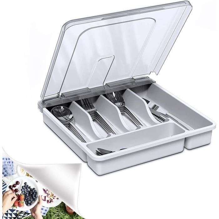 Range-Couvert Modulable, Range Couverts pour Tiroir, 5 Compartiments ...