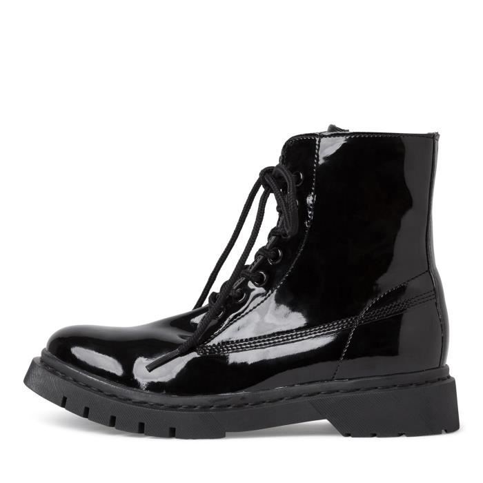 Boots Tamaris Comfort Noir vernis Femme Noir vernis - Cdiscount Chaussures