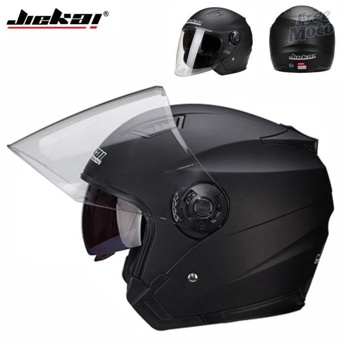 RUMOCOVO® demi casque de Moto rcycle pour hommes, double objectif ...