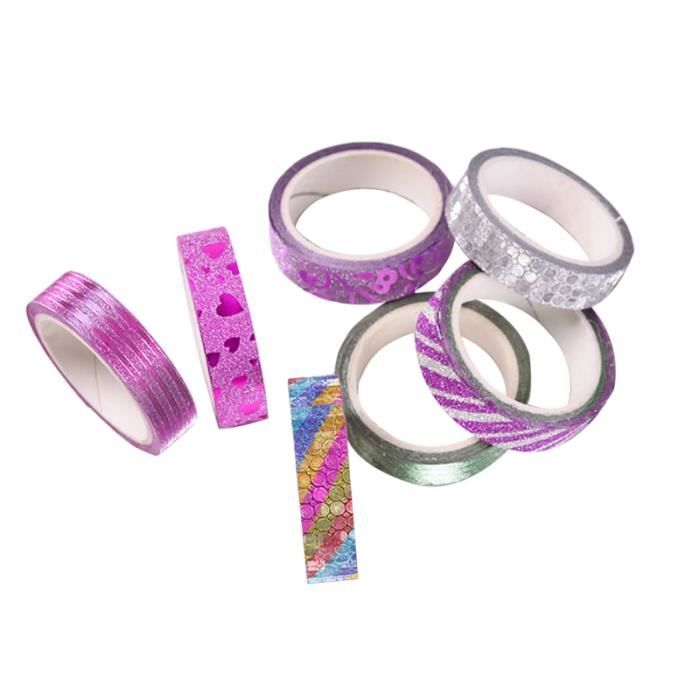 Pcs Glitter Washi Bande Set Ruban Décoratif pour Arts Métiers Scrapbook ...