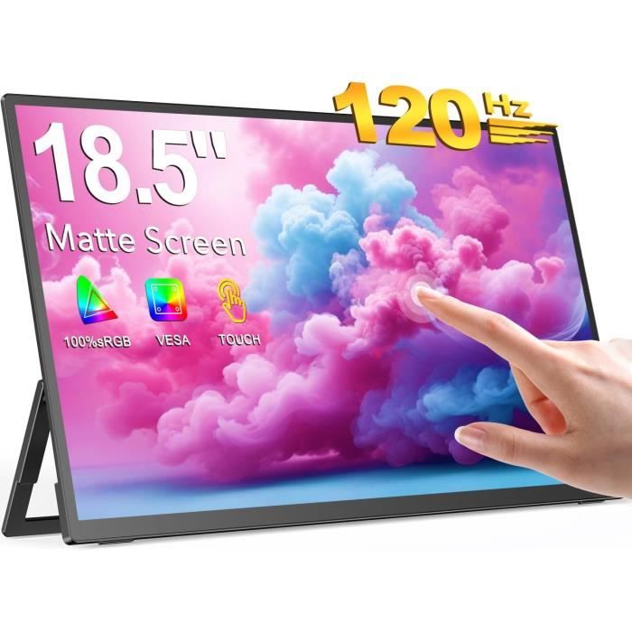 Ecran Portable Tactile 18,5 Pouces 120Hz Moniteur Portable Avec Écran Ips Full Hd 1920 * 1080 ...
